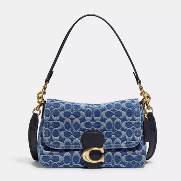 Coach | Bags | Coach Soft Tabby Shoulder Bag In Signature Washed Denim ...